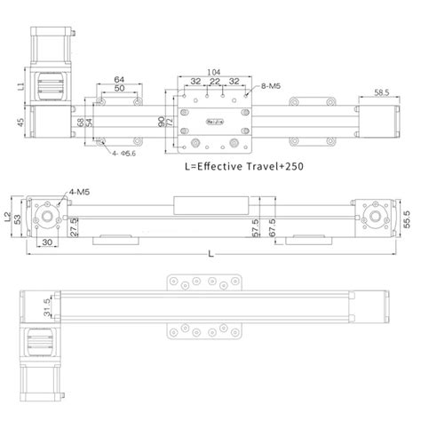 Lha4572 Synchronous Belt Slide Module Precision Xyz Axis Gantry Linear Guide Actuator