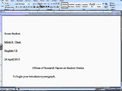 MLA Formatting Notes YouTube