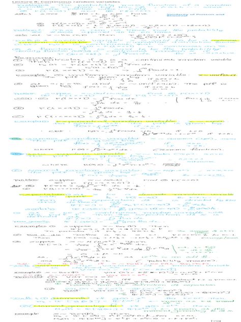Lecture 8 Continuous Random Variables Pdf