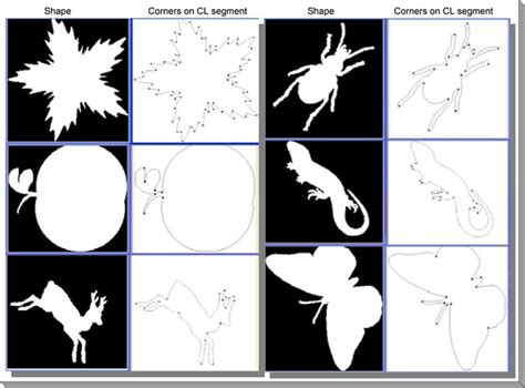 Six Binary Shapes And Corners Detected On Their Cl Segments Download Scientific Diagram