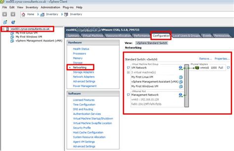 How To Configure Basic Networking On A Vmware Vsphere Hypervisor 51