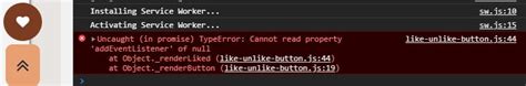 Javascript Uncaught In Promise Typeerror Cannot Read Property Addeventlistener Of Null