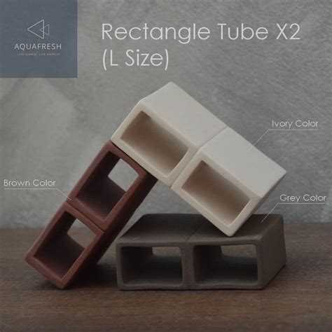 Rectangle Tube X2 L Size Twin Rectangle Tubes ท่อเซรามิค
