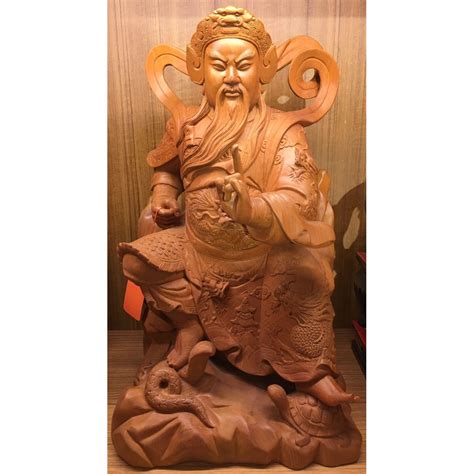 肖楠木 錦雕 二度 1尺3 玄天上帝 真武大帝 上帝公 工廠直營 誠可小議 特殊需求可訂製 蝦皮購物