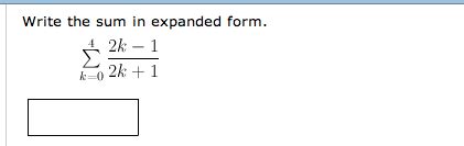 Solved Write The Sum In Expanded Form K K K Chegg