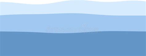 Abstract Blue Waves In Gradient Layers Creating A Serene Ocean Inspired