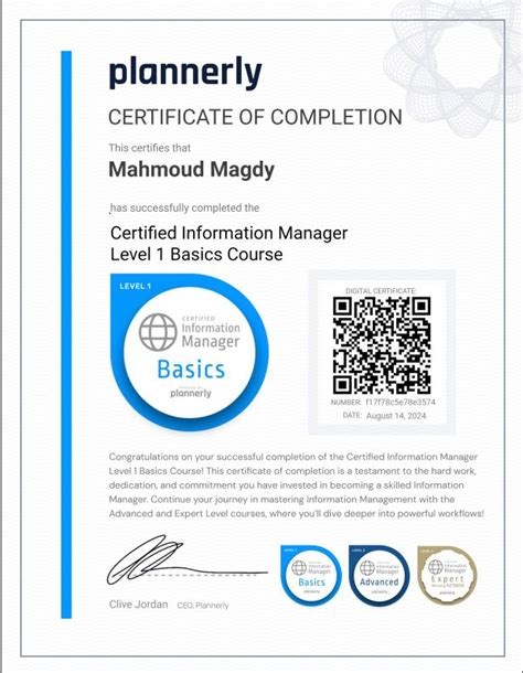 mahmoud magdy on linkedin i m happy to share that i ve been certified as information manager