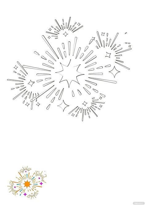 Sparkle Burst Coloring Page In Pdf Download