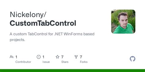 Github Nickelonycustomtabcontrol A Custom Tabcontrol For Net Winforms Based Projects