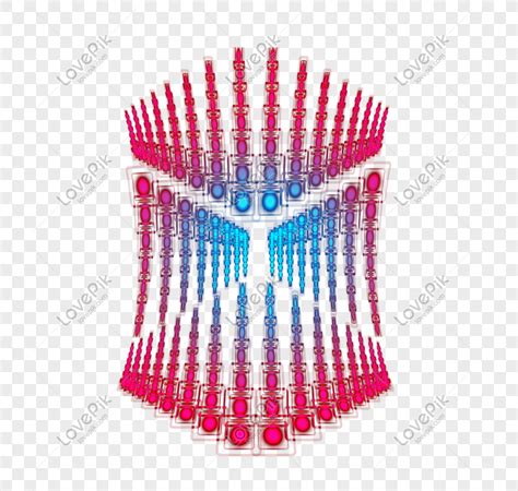 빨간색 기하학적 대칭 조명 효과 Png 일러스트 무료 다운로드 Lovepik