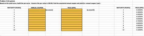 Solved Problem Points Based On The Yield Curve Chegg Com