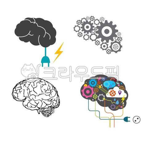 Brain Think Idea Plug Gear 사진이미지일러스트캘리그라피 Twarwatwatwa작가
