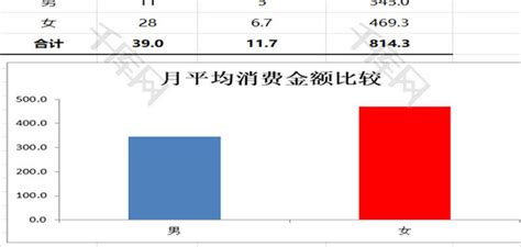 不同性别客户消费能力分析EXCEL模板 千库网 excelID87602