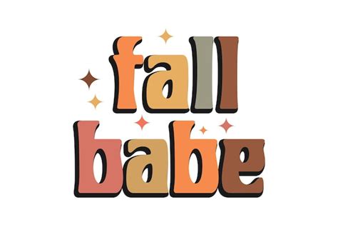 Premium Vector Fall Babe Retro Typography Svg T Shirt