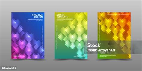 최소한의 커버 디자인 세트 추상 배경 은 요소 연례 보고서 카탈로그 배너 전단지 저널 등을 사용하기위한 미래의 기하학적 스타일로 번들 컬러풀한 모양의 커버 컬렉션 팩 0명에