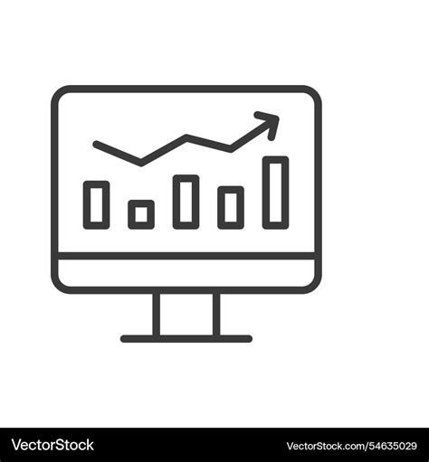Data Analysis Icon In Line Design Data Analysis Vector Image