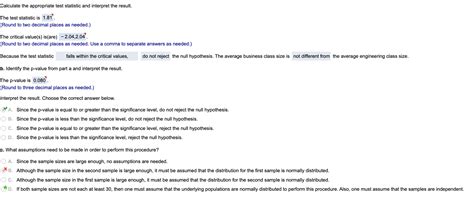 Solved Determine The Null And Alternative Hypotheses For The Chegg