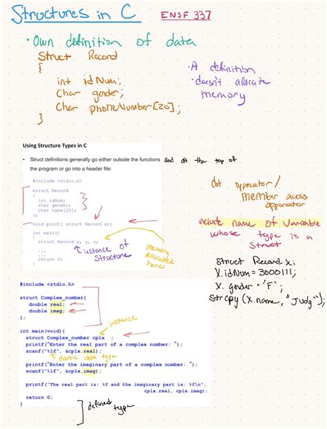 Structures And Memory Allocation In C Notability Gallery