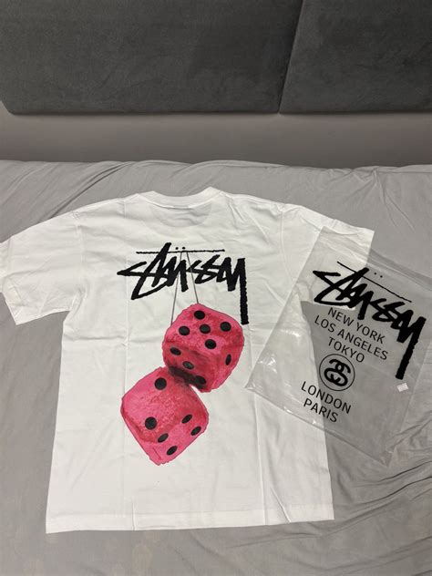 Stussy Stussy Fuzzy Dice Tee White Grailed