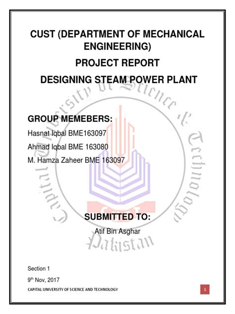 Open Ended Project Pdf Fossil Fuel Power Station Steam