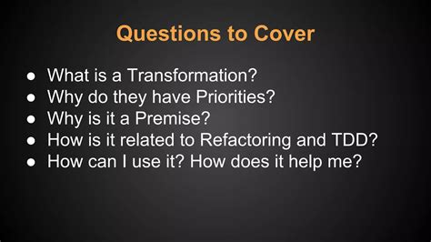 the “transformation priority premise” ppt