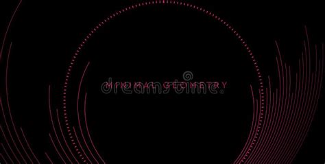 Black Purple Minimal Round Lines Abstract Futuristic Tech Background