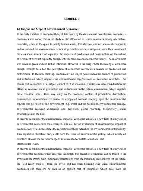 Module 1 Envtal Econs Pdf Economics Resource
