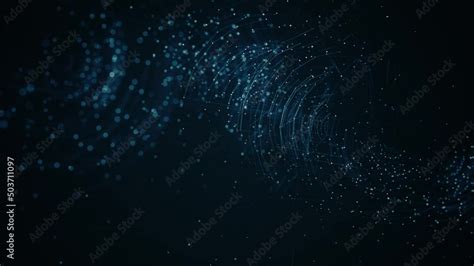 Abstract Hi Tech Futuristic Plexus Design Loop 4k Animation Of An Abstract Technology