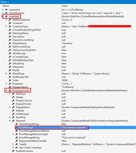 C Access View Model Required Error Message Data Annotation Attribute
