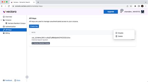 Api Key Management Vectara Docs