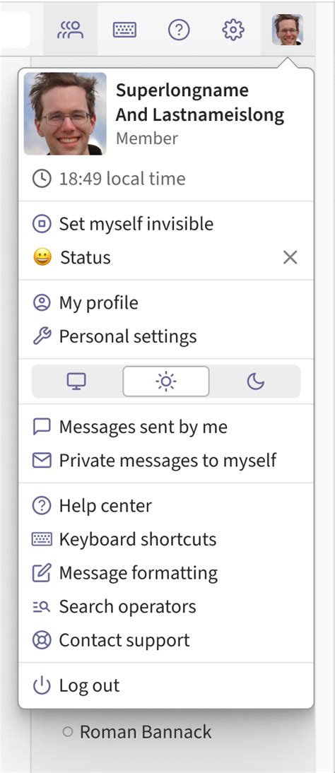 ui redesign profile and settings pop over menu · issue 22802 · zulip zulip · github