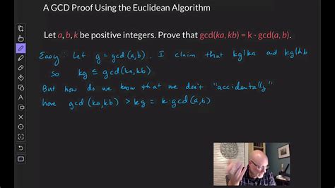 Gcd Proof With Euclidean Algorithm Youtube