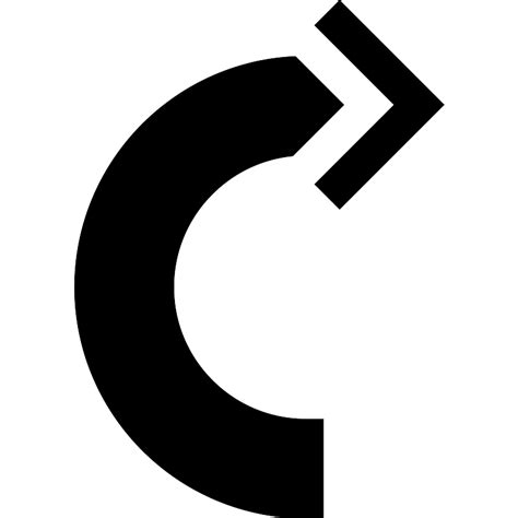 Curve Arrow Vector SVG Icon SVG Repo