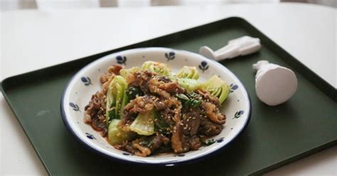 차돌박이청경채볶음 비타민이 풍부한 청경채와 단백질이 풍부한 차돌박이요리