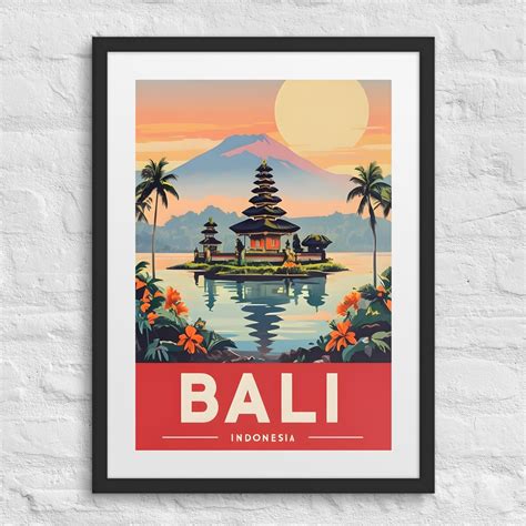 Vintage Bali Framed Poster Etsy Canada Toiles De Fond Affiche