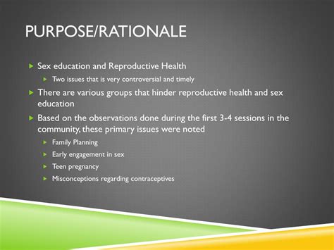 Ppt Enfance Proposed Sex Education Module For The Youth Powerpoint