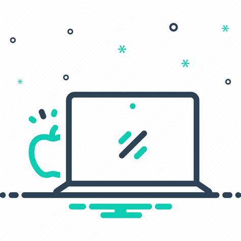 Backed Microcomputer Behind Mini Digital Wireless Technology Icon
