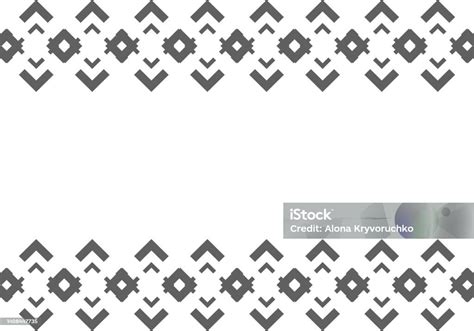 벡터 회색과 흰색 추상적 인 민족 배경 꺾쇠 괄호의 패턴 텍스트에 대한 복사 공간이 있는 프레임입니다 광고 및 타이포그래피 제품에 대한 배경 디자인 0명에 대한 스톡 벡터