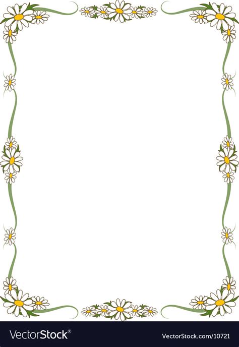 Daisy Border Royalty Free Vector Image Vectorstock