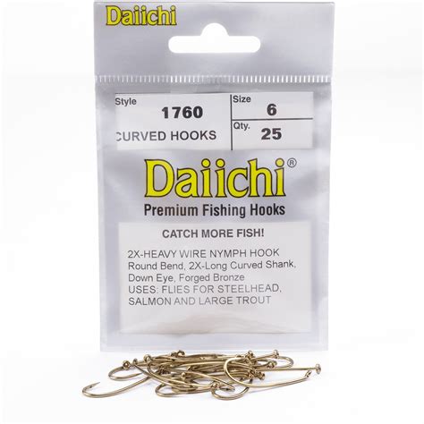 Daiichi 1760 Nymph Hooks 25 Pack All Sizes Free Shipping Options
