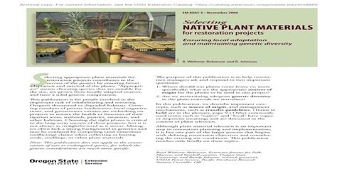 Pdf Selecting Native Plant Materials Dokumentips