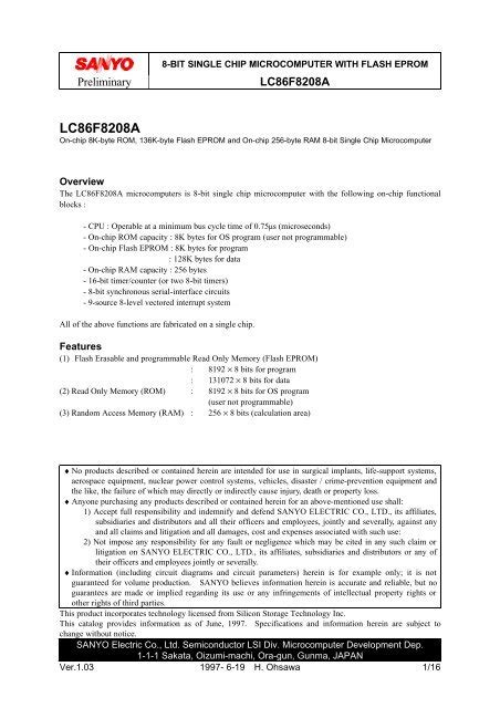 Lc86f8208a Dataman Programmers Ltd