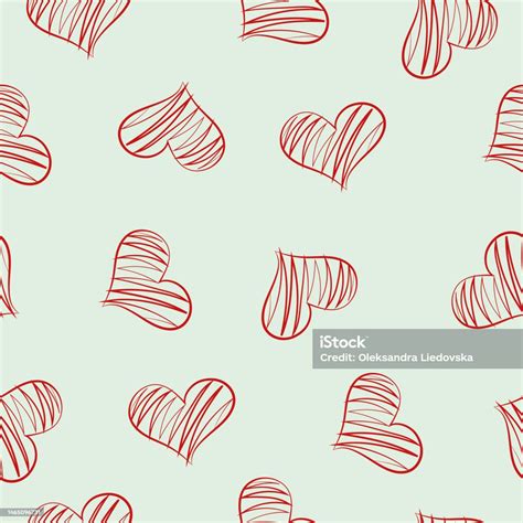 하트가 있는 벡터 패턴입니다 발렌타인 데이고품질 벡터 이미지입니다 결혼식에 대한 스톡 벡터 아트 및 기타 이미지 결혼식 고풍스런 귀여운 Istock