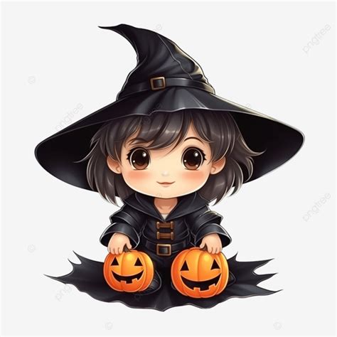 귀여운 아이가 마녀 의상을 입어요 해피 할로윈 인사말 카드 할로윈 몬스터 할로윈 만화 Png 일러스트 및 이미지 에 대한 무료 다운로드 Pngtree