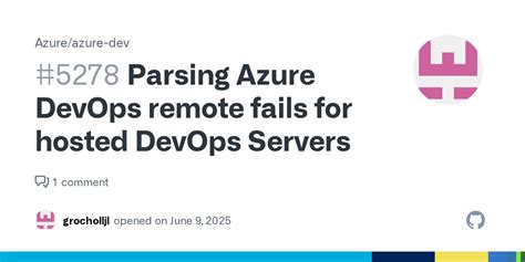 Parsing Azure Devops Remote Fails For Hosted Devops Servers · Issue 5278 · Azureazure Dev · Github