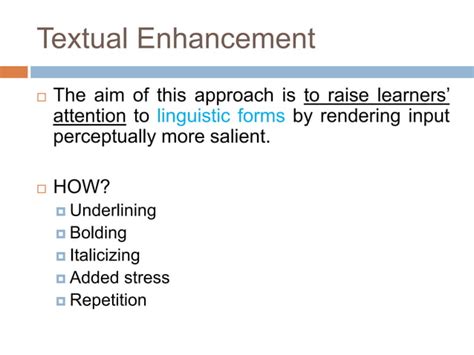 Textual Enhancement Ppt
