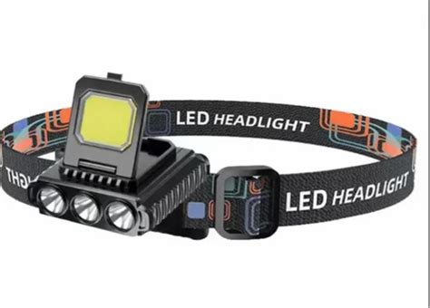 10 W Ps 61 Dual Light Rechargeable Led Headlamp Cool White Plastic At