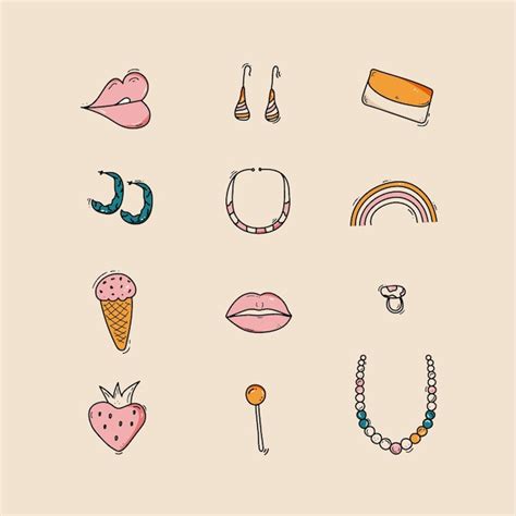Premium Vector Doodle Set Of Modern Fashion Woman Accecories