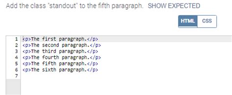 Solved Add The Class Standout To The Fifth Paragraph SHOW Chegg
