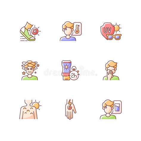 Heatstroke Symptoms Brochure Template Stock Vector Illustration Of Document Thirsty 221932157